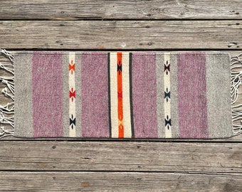 Zapotec Southwest Wool Table Runner / Wall Tapestry Handwoven in Oaxaca ...