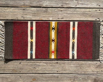 Zapotec Southwest Wool Table Runner / Wall Tapestry Handwoven in Oaxaca ...