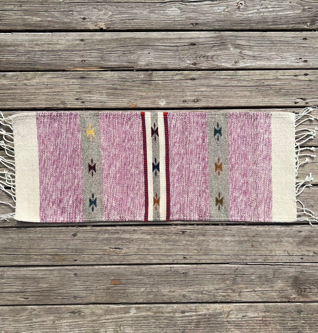 Zapotec Southwest Wool Table Runner / Wall Tapestry Measuring 40 X 16 ...