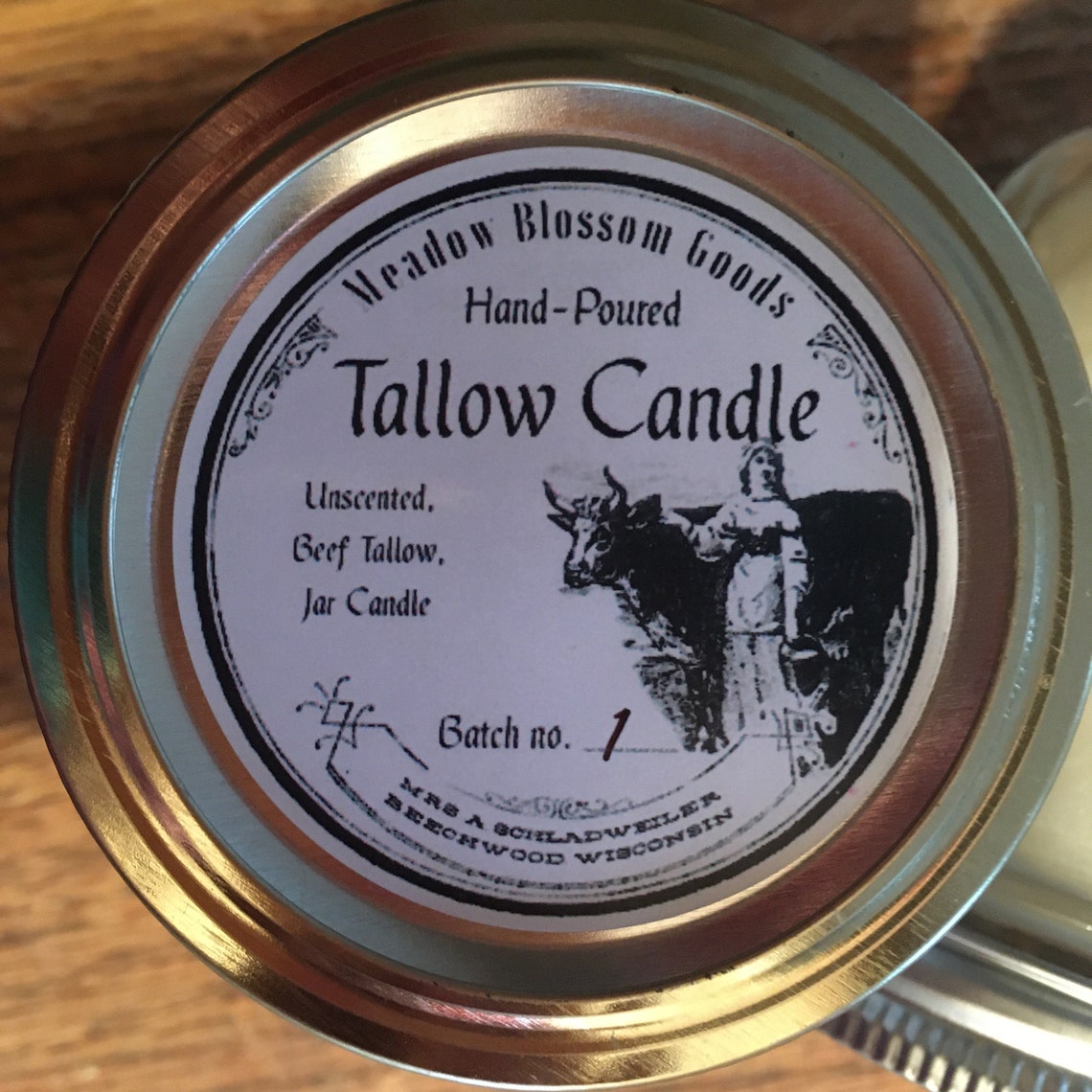 Natural Tallow Jar Candle - Etsy