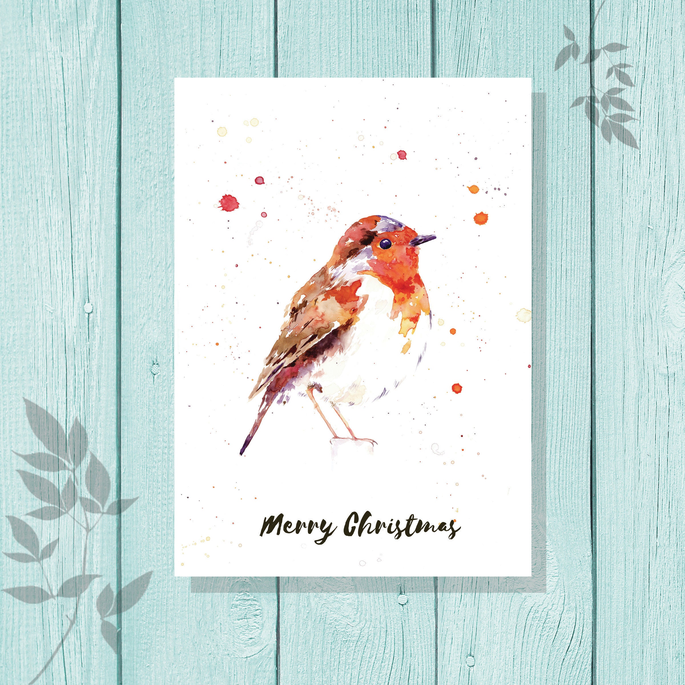 Watercolour Robin Christmas Cards- Pack of 6 or Individual Cards - Etsy