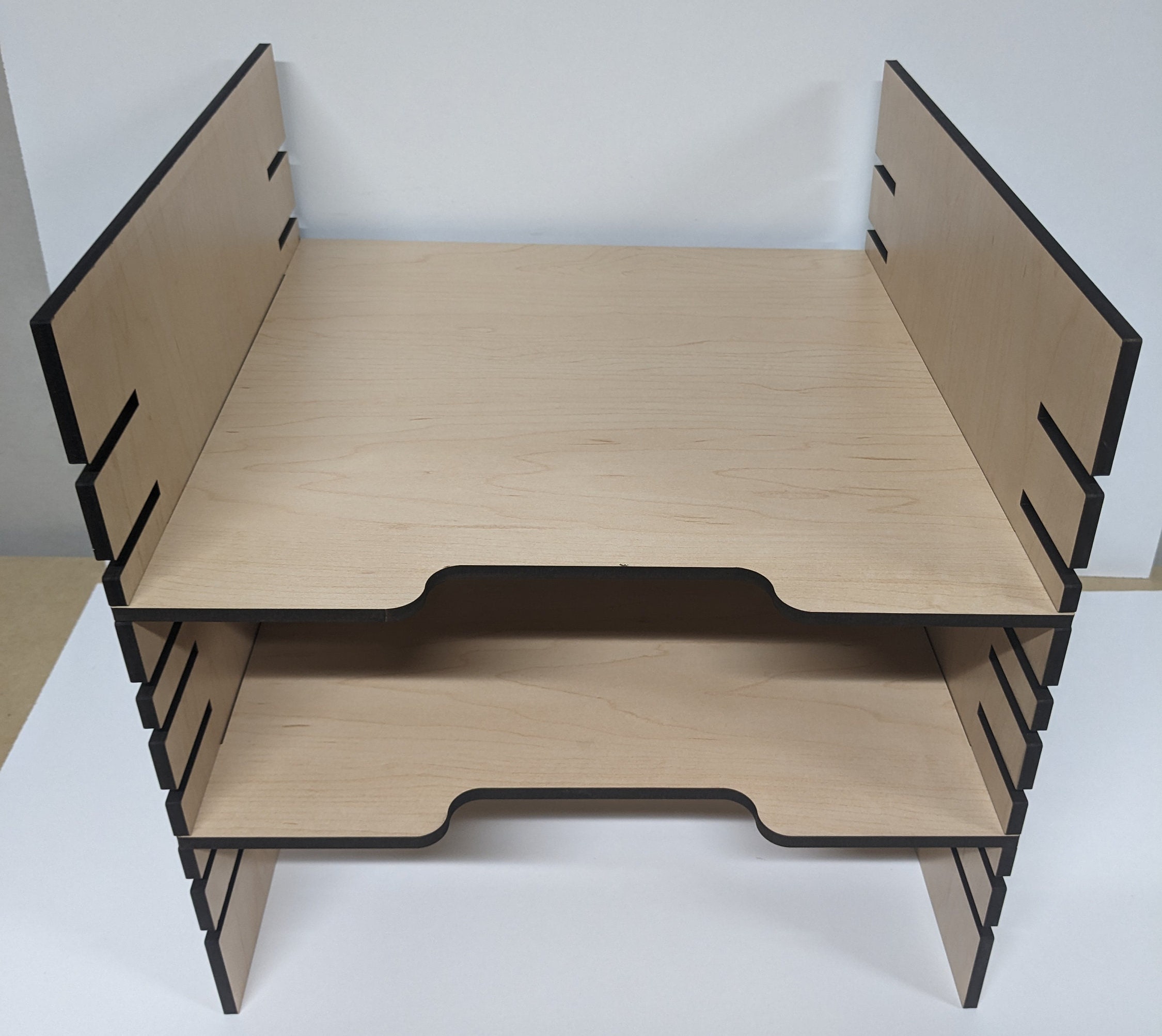 Kallax 3 Slot Cubby Birch, White, Black, Or, Natural MDF - Etsy