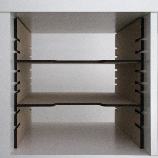 Kallax 3 Slot Cubby Birch, White, Black, Or, Natural MDF - Etsy