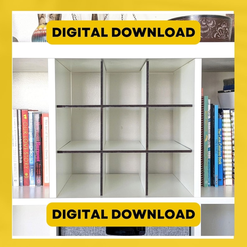 Glowforge Laser Cut File: Kallax Shelf 3x3 Cubby Insert (digital ...