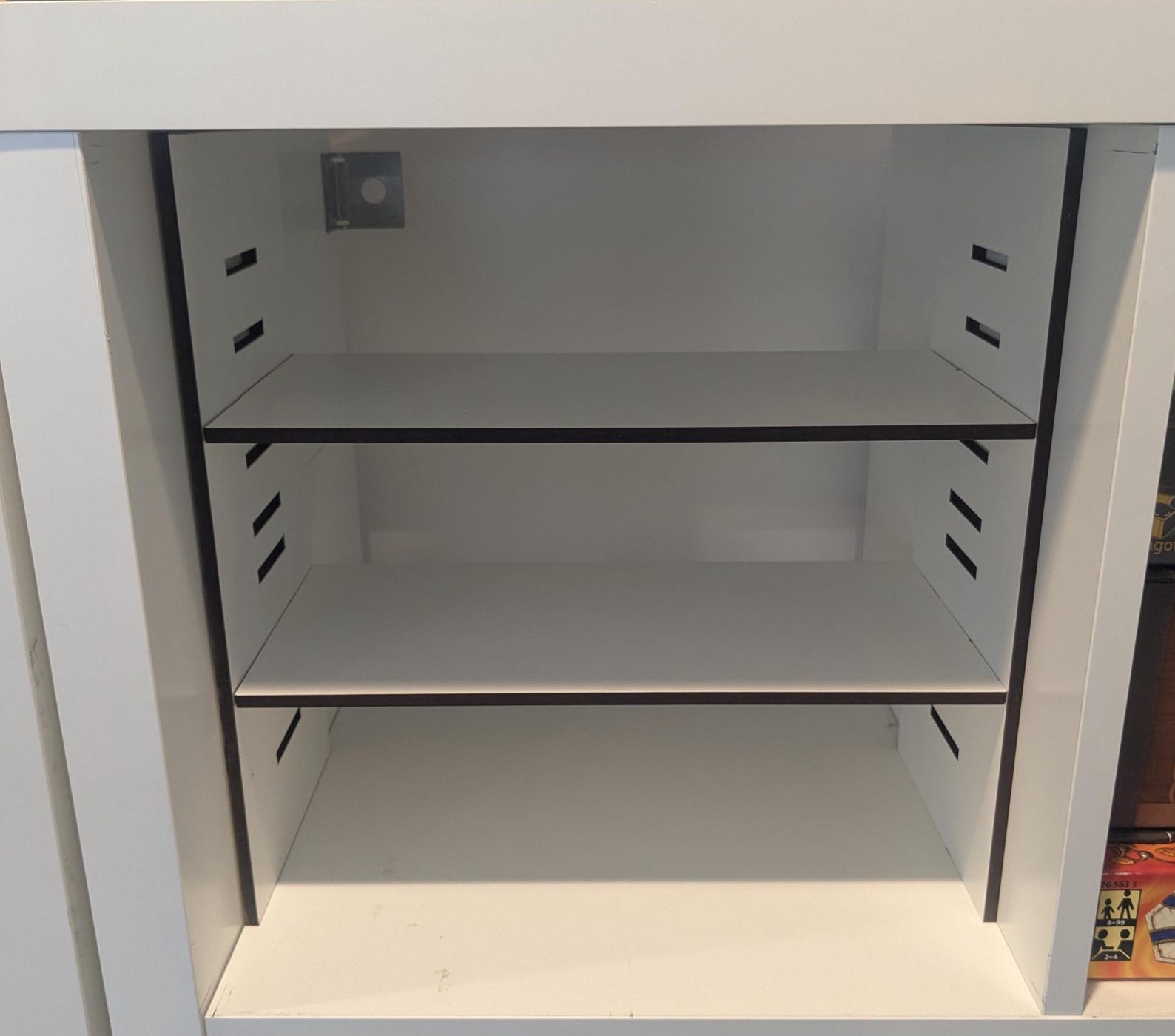 Kallax 3 Slot Shallow Cubby Birch, White, Black, Or, Natural MDF - Etsy