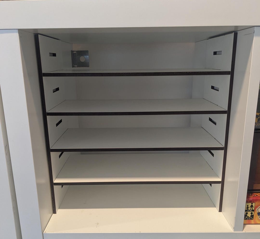 Kallax 5 Slot Shallow Cubby, Birch, Black, Natural MDF, or White - Etsy