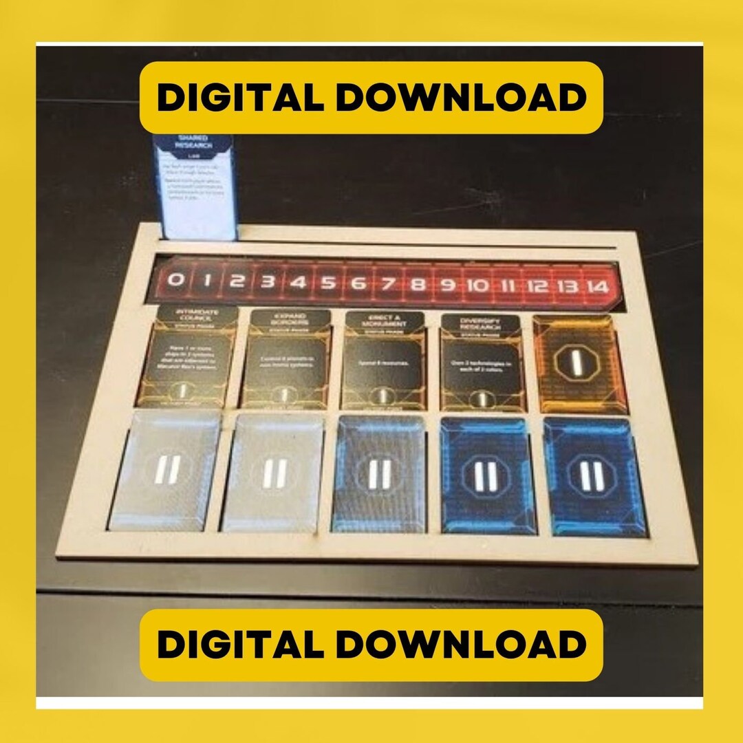 Design File for Glowforge, Twilight Card Organizer for Score ...