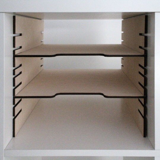 Kallax 3 Slot Cubby Birch, White, Black, Or, Natural MDF - Etsy