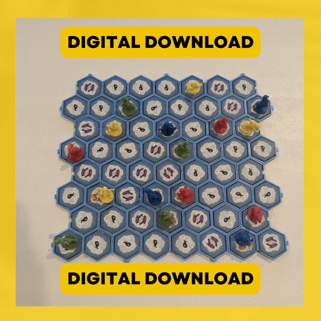 3d Print Design File for Interlocking Hey That's My Fish Tile Holders ...