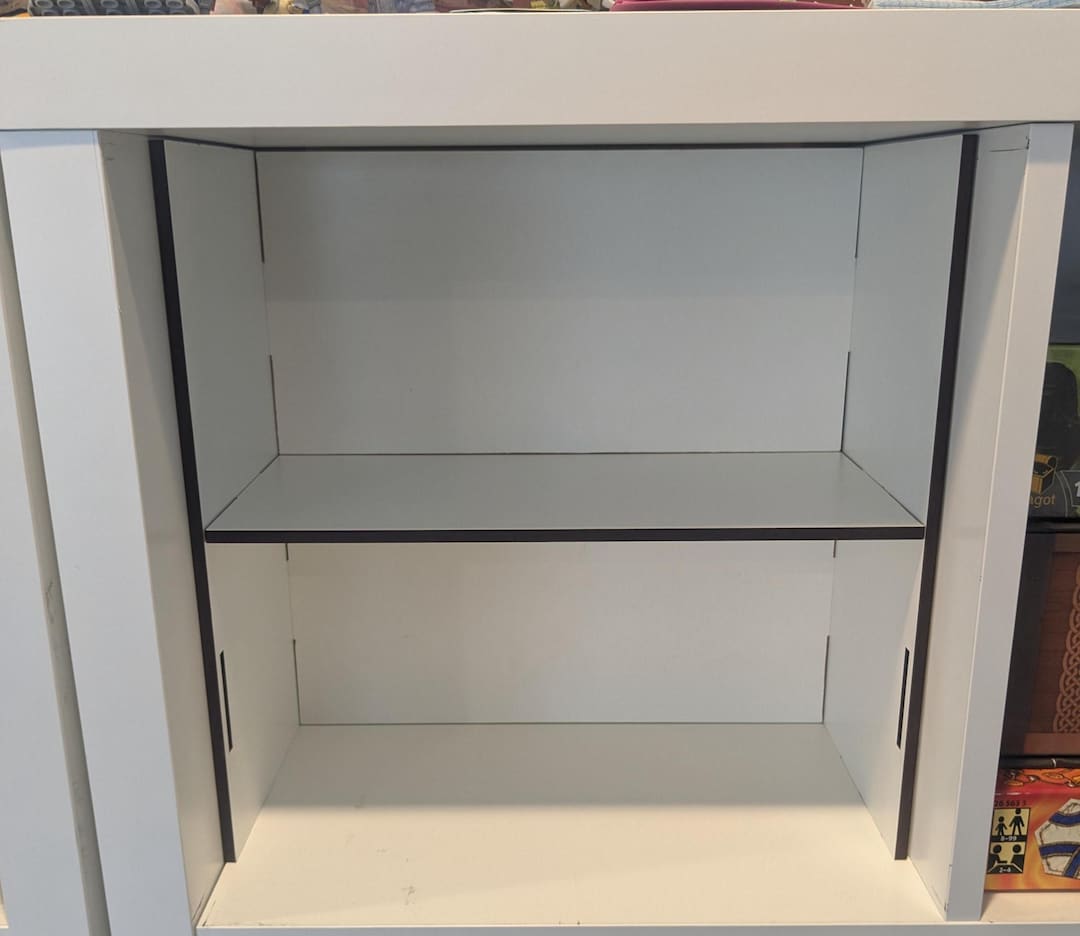 Kallax Shallow 2 Slot Cubby With Back Birch, Black, Natural MDF, or ...