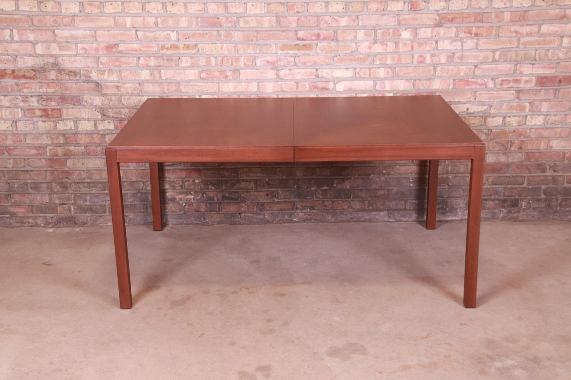 John Stuart Mid-Century Modern Walnut Extension Dining Table | Etsy