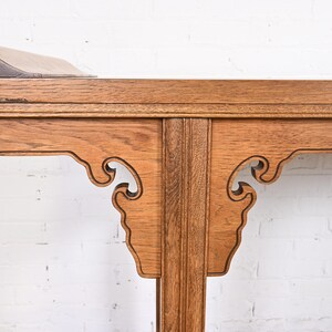 Baker Furniture Hollywood Regency Chinoiserie Burled Walnut Altar Table ...