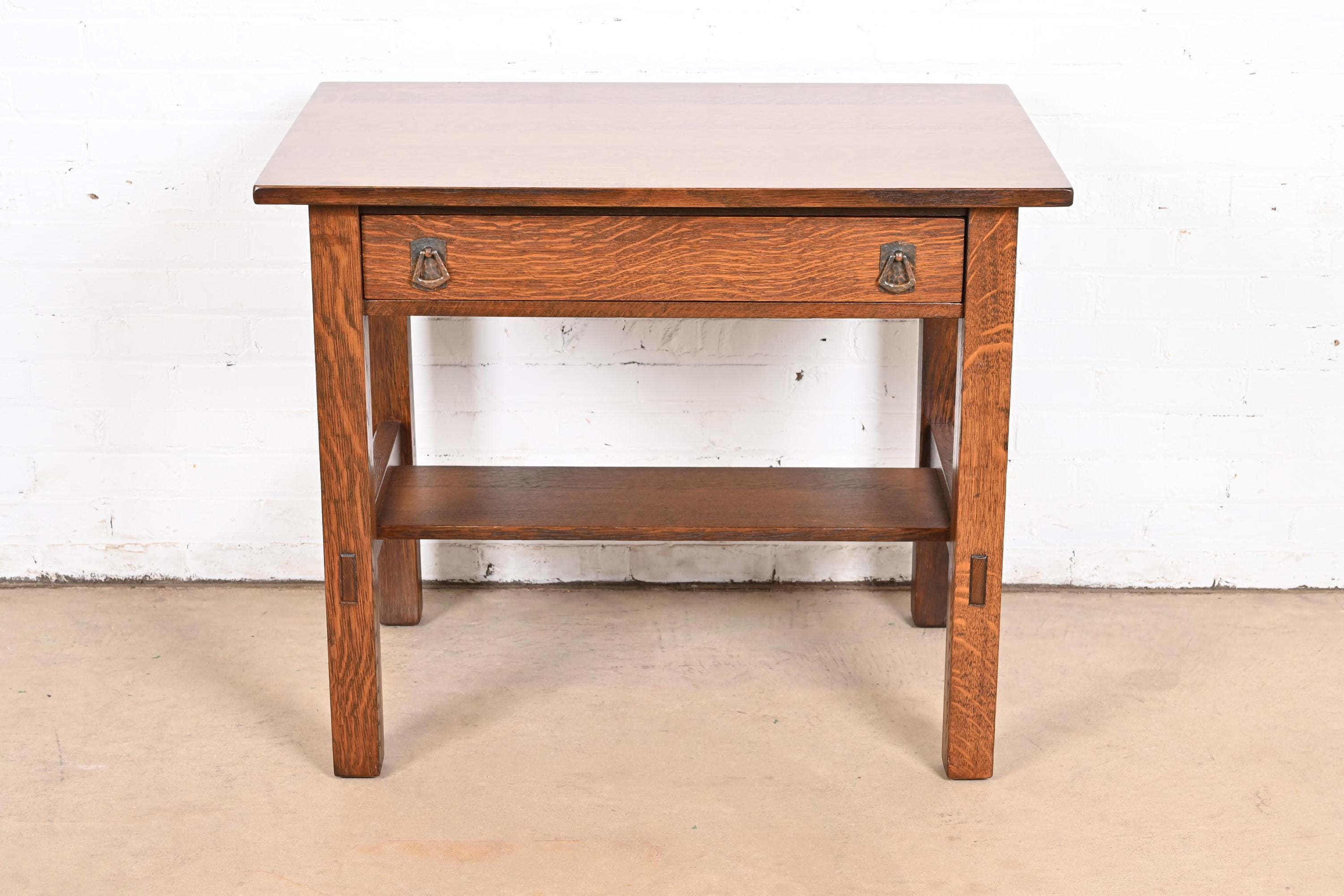 Antique mission oak library table store