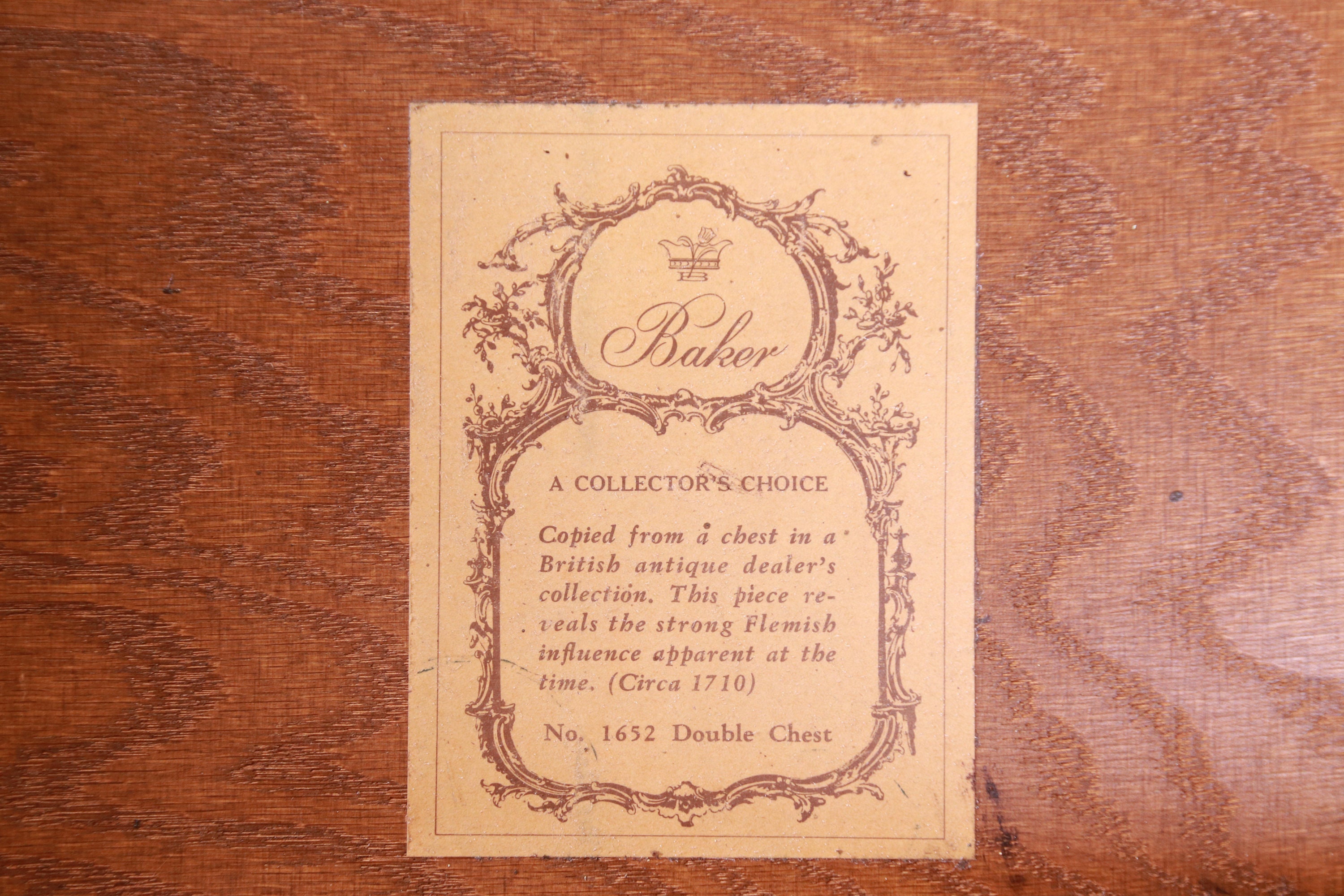 Baker Furniture 18th Century Flemish Style Mahogany Triple - Etsy