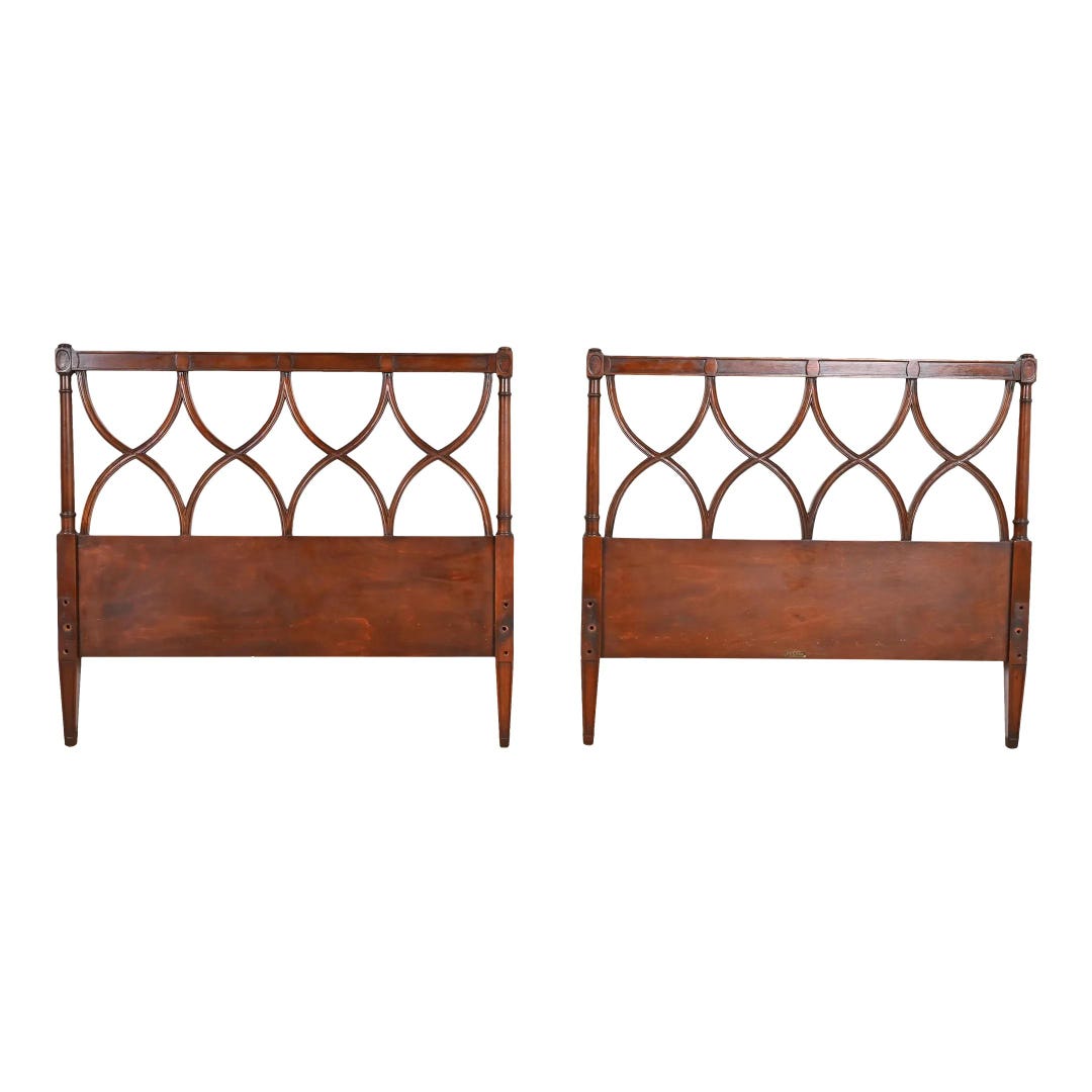 Edward Wormley for Dunbar Mid-century French Regency Louis XVI Carved ...