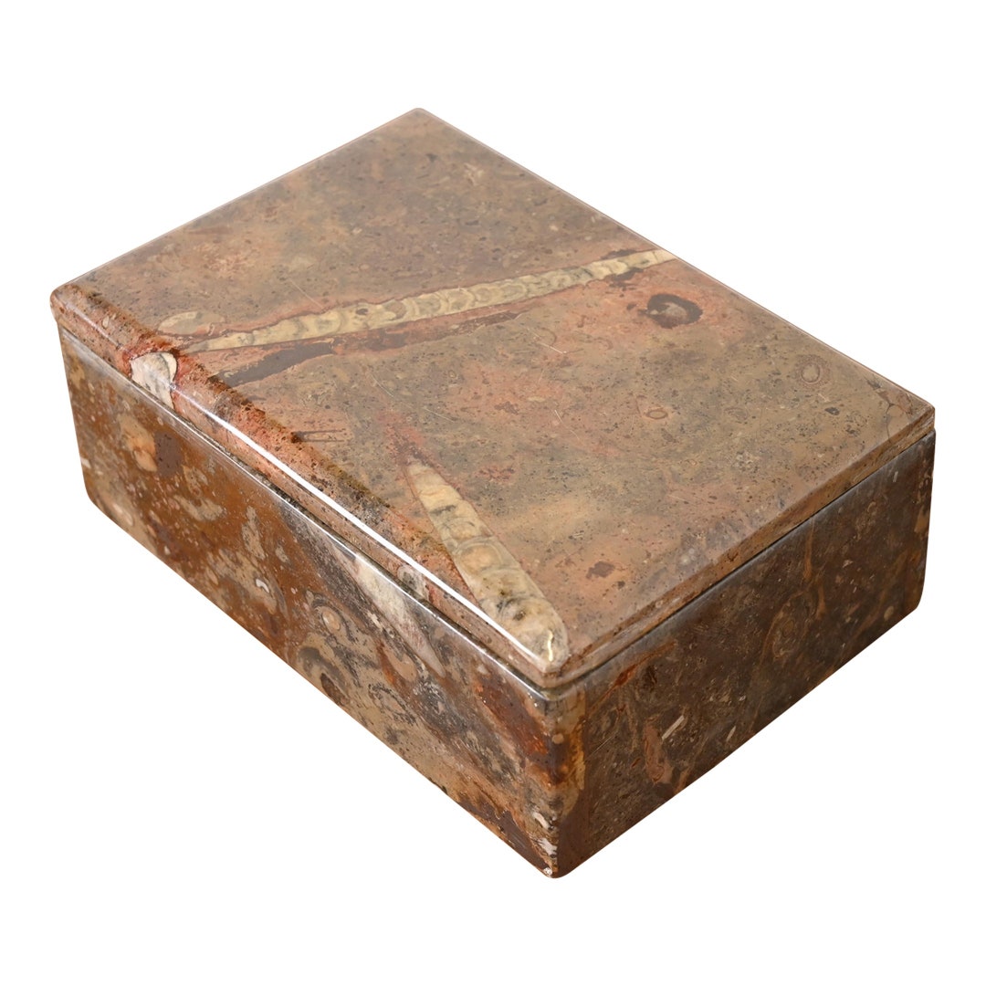 Vintage Fossilized Stone Dresser Box or Jewelry Box - Etsy