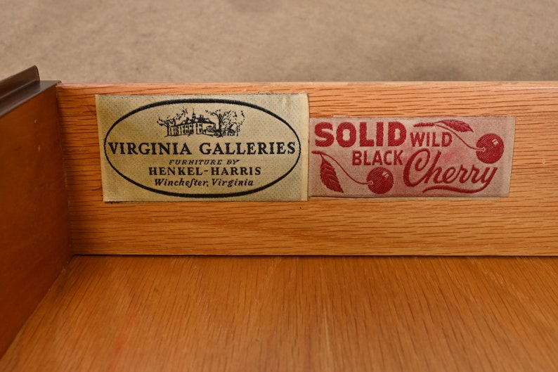 Henkel Harris American Colonial Cherry Wood Server or Bar Cabinet ...