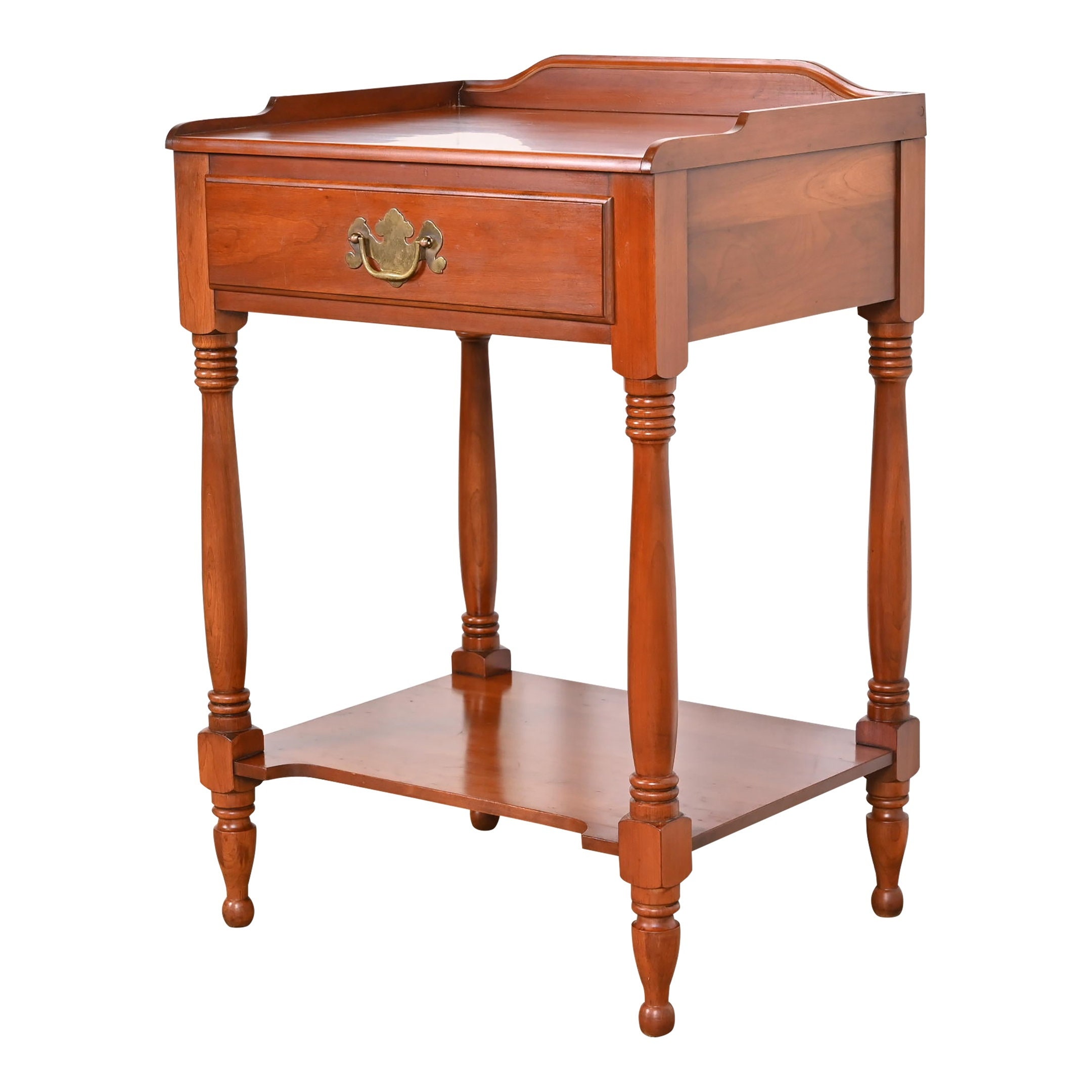 Henkel Harris American Colonial Cherry Wood Bedside Table, 1960s - Etsy