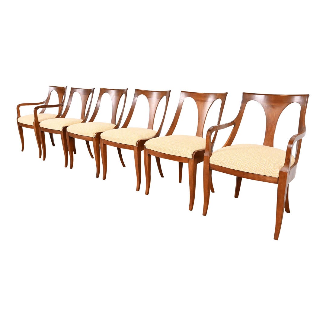Kindel Furniture Regency Cherry Wood Dining Chairs, Set of Six - Etsy