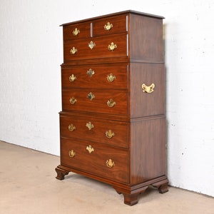 Harden Furniture Georgian Solid Cherry Wood Triple Chest-on-chest ...