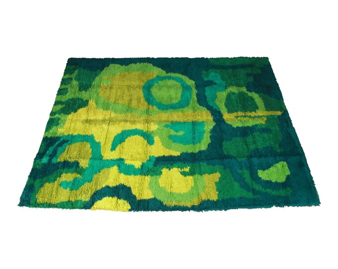 Mid-century Modern Austrian Rya Shag Wool Rug, 1970s - Etsy