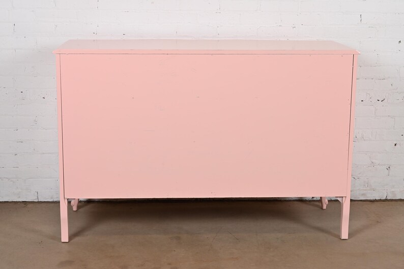 Drexel French Provincial Louis XV Pink Lacquered Dresser, Newly ...