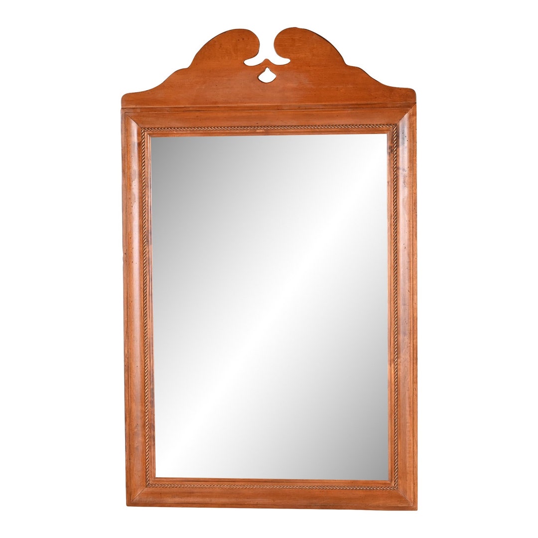 Ethan Allen Early American Carved Maple Framed Beveled Wall Mirror - Etsy