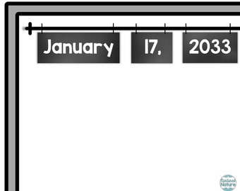 2024 Flip Calendar Classroom, 2024 Printable Calendar Display, Editable ...