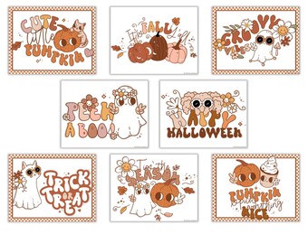 Halloween Bulletin Board Kit, Fall Classroom Decor, Retro Halloween ...