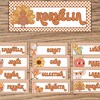 Classroom Name Tags, Fall Classroom Decor, Halloween Decorations, Retro ...