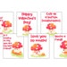 Toadstool Mushroom Valentines Day Cards for Kids Classrooms, Valentine ...