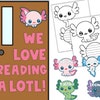 Read Across America Week Printable Coloring Pages for Kids, Axolotl ...