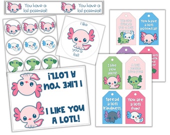 Axolotl Valentine | Etsy