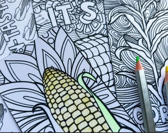 Axolotl Coloring Mothers Day Cards Printable Gift Tags for Moms - Etsy ...