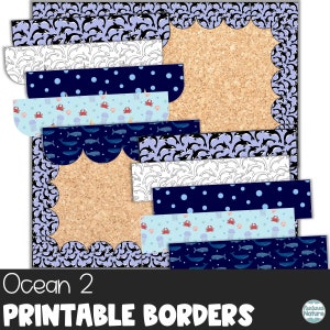 Printable Bulletin Board Border, Ocean Theme Classroom Decor, Orca ...
