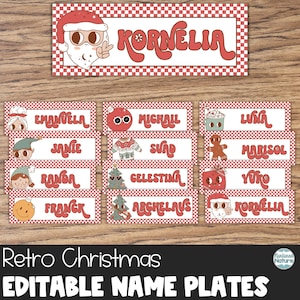 Classroom Name Tags, Christmas Classroom Decor, Christmas Decorations ...