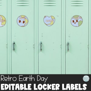 Earth Day Decor, Cubby Tags, Retro Decor, Editable Labels Template ...