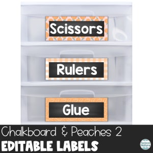 Classroom Labels Editable, Peaches Printable, Farmhouse Classroom Theme ...