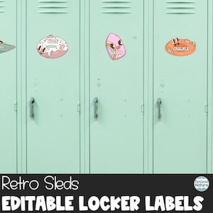 Editable Name Tags for School, Sledding Decor, Retro Winter Bulletin ...