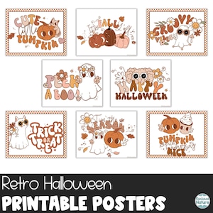 Halloween Bulletin Board Kit, Fall Classroom Decor, Retro Halloween ...