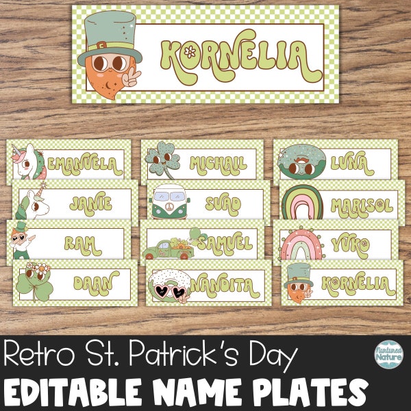 St Patricks Day Name Tags - Etsy