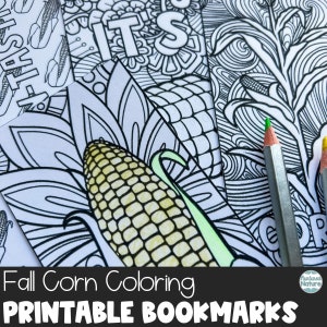 Fall Coloring Bookmarks, Zentangle Patterns, Corn, Coloring Sheets ...