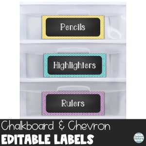 Classroom Labels Editable, Chevron Classroom Decor, Farmhouse Classroom ...