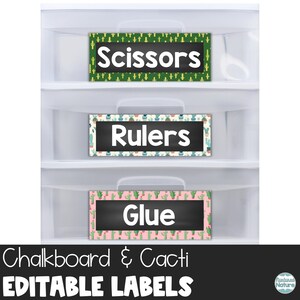 Classroom Labels Editable, Farmhouse Classroom Decor, Cactus Printable ...