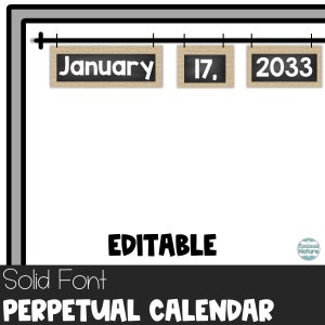 2024 Flip Calendar Classroom, 2024 Printable Calendar Display, Editable ...