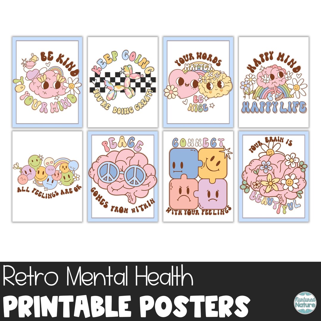 Mental Health Posters for Kids Therapy Wall Art Digital Download, Be ...
