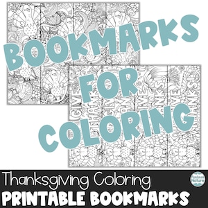 Thanksgiving Bookmarks, Turkey Printable, Bookmarks to Color ...