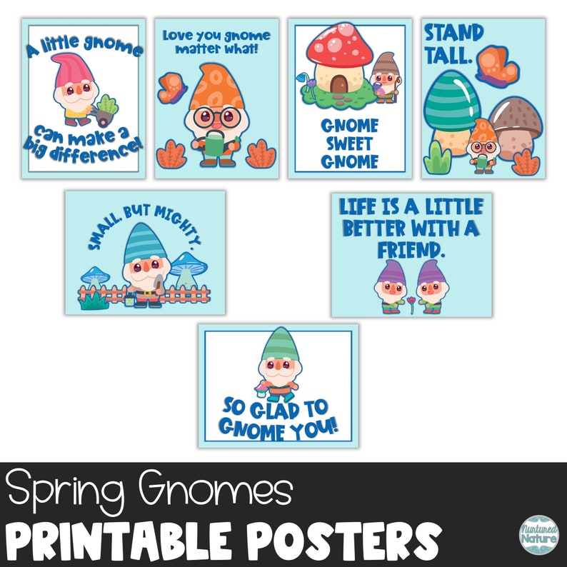 Spring Gnome Bulletin Board Printable Classroom Decor - Etsy