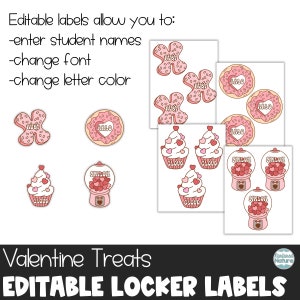 Editable Name Tags for School, Retro Valentine Download, Heart Cookies ...