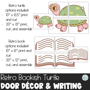 Back to School Classroom Decor, Retro Turtle, Reading Classroom Door ...